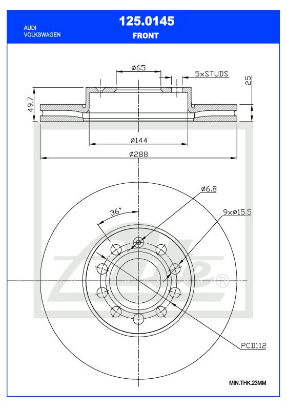 125.0145 | Alfred Teves Brake Systems
